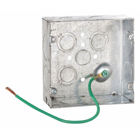 Raco Electrical Box, 42 cu in, Outlet Box Type, Steel, Square Shape ...