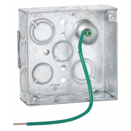 Raco Electrical Box, 21 cu in, Wall Box Type, 2 Gangs, Steel, Square ...