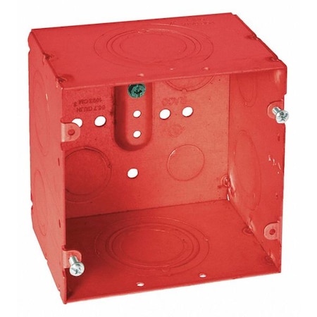 Raco Electrical Box, 66.7 cu in, Wall Box Type, 2 Gangs, Steel, Square ...
