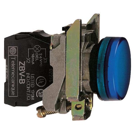Schneider Electric Pilot Light,LED,24V,Blue (XB4BVB6) | Zoro