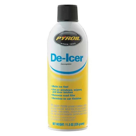 Pyroil 11.5 oz Windshield De-Icer Aerosol can PYDI11.5 | Zoro