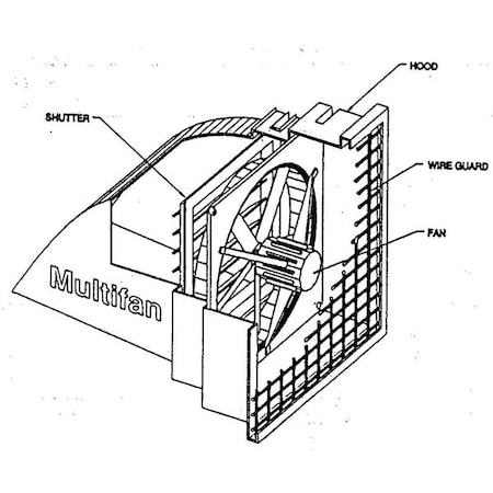 Multifan Exhaust Fan, 24 In, 6330 CFM, 240V S1246EQ2 | Zoro