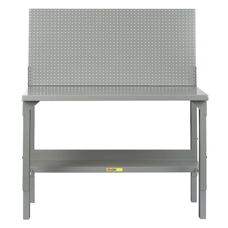 Little Giant Bolted Work Benches with Backstops and Pegboard, Steel, 72 ...