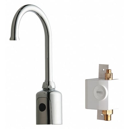Chicago Faucet Electronic Sensor Hytronic Gooseneck Sink Faucet With ...