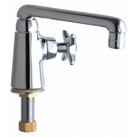 Chicago Faucet Laboratory Sink Faucet, Single Hole Mount, Chrome plated ...