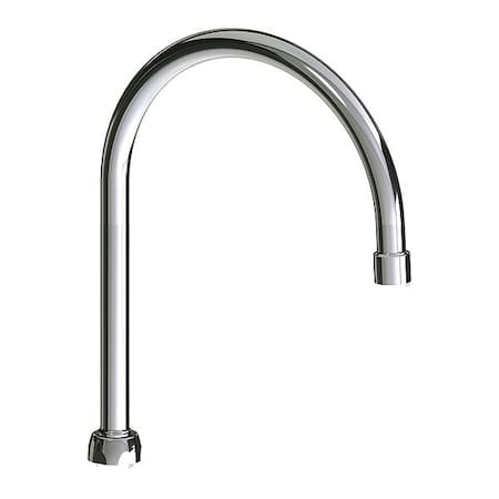 Chicago Faucet 8In Rigid / Swing Gooseneck Spout GN8BE7JKCP | Zoro