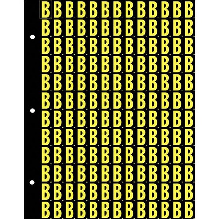 Electromark Letter Label, B, Yellow/Black INTYK.78NBB | Zoro