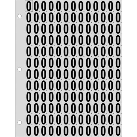 Electromark Number Label, 0, Black/Silver INTKS.78NB0 | Zoro