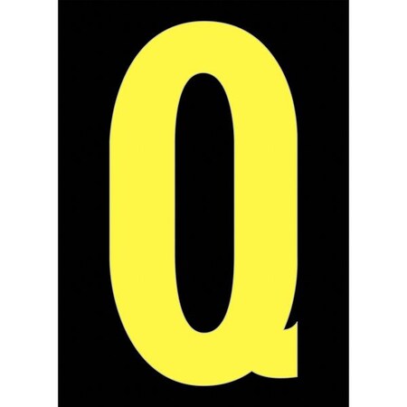 Electromark Letter Label, Q, Yellow/Black REFLYK6.0Q | Zoro