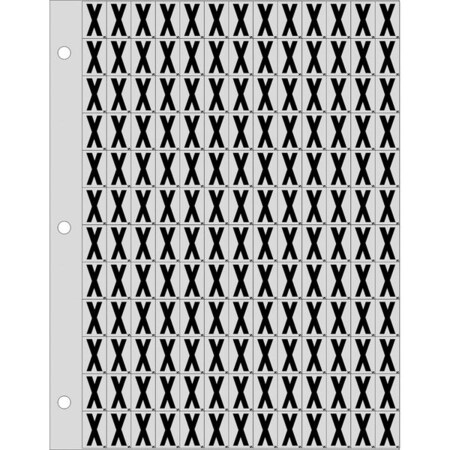 Electromark Letter Label, X, Black/Silver INTKS.78NBX | Zoro