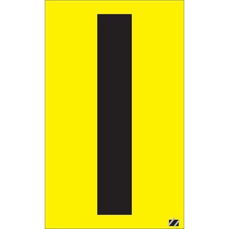 Electromark Letter Label, I, Black/Yellow, PK25 REFLKY2.5I | Zoro