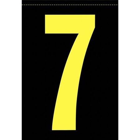Electromark Number Label, 7, Yellow/Black, PK5 SUNYK6.07 | Zoro