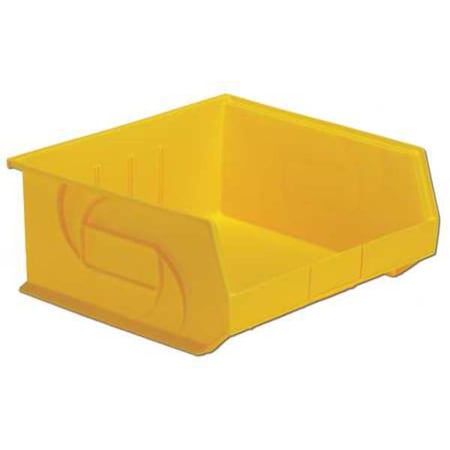 Lewisbins Hang & Stack Storage Bin, Plastic, Yellow, 7 in H, 16 1/2 in ...