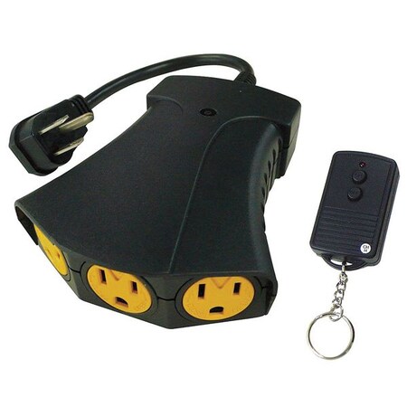 Power First Outdoor Remote Control, 3 Outlet, 125V 21RJ21 | Zoro