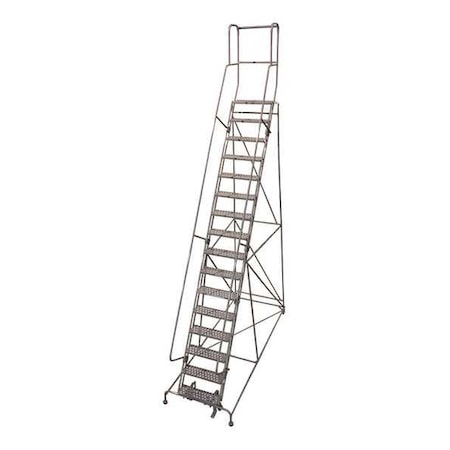 Cotterman 202 in H Steel Rolling Ladder, 16 Steps, 450 lb Load Capacity ...