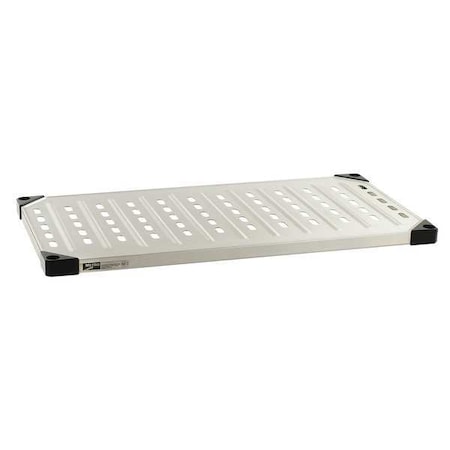 Metro Aluminum, Stainless Steel Louvered Shelf, 60 in W x 24 in D x 1 1 ...
