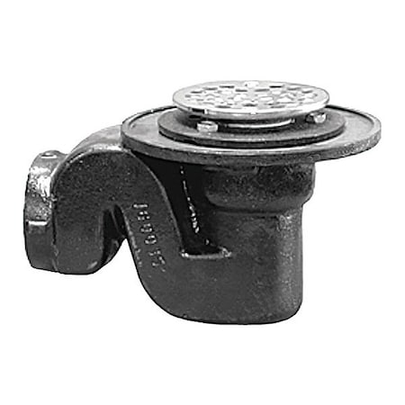 Jones Stephens Round Combination Drain Trap, Cast iron, Brass, 2", IPS ...