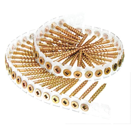 Senco Deck Screw, #8 x 1-3/4 in, Steel, Flat Head, Square Drive, 1000 ...