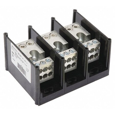Burndy Distribution Block, AWG 14 - 2/0, 6 Pole BDB262/03 | Zoro