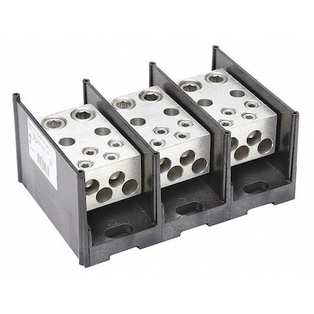 Burndy Dis Block, AWG 4 - 500 kcmil, 4 Pole BDB245003 | Zoro