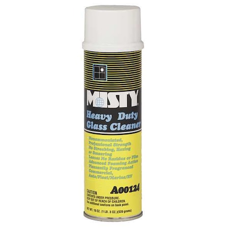 Misty Liquid Glass Cleaner, 20 oz., White, Lemon, Aerosol Can, 12 PK ...