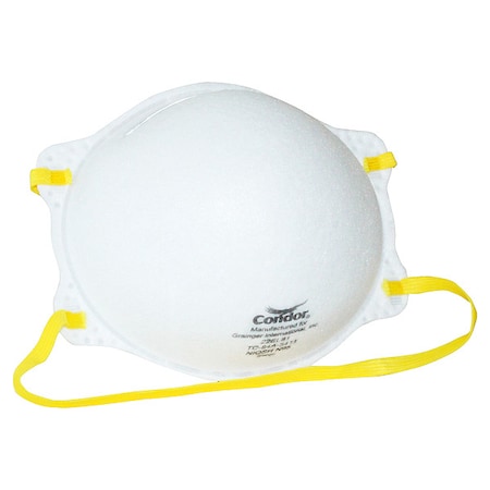 Condor Disposable Respirator, N95, Molded, Dual, Non-Adjustable, Metal ...
