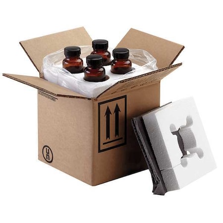 Berlin HAZMAT Shipping Kit, (4) 8 oz Bottles, PK4 HMS-6456M | Zoro