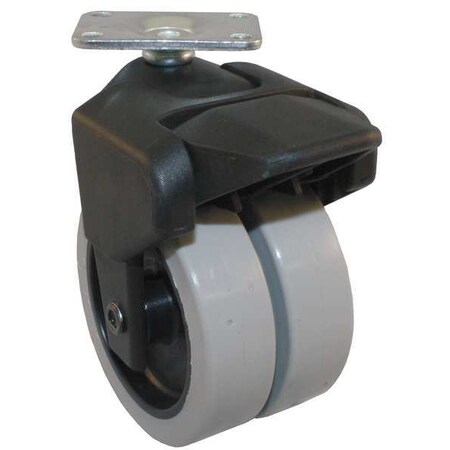 Jacob Holtz Dual Wheel Swivel Caster w/Brake, 150 lb, 3 In.TPR 305 ...
