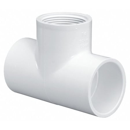 Zoro Select PVC Tee, Socket x Socket x FNPT, 1/2 in Pipe Size 402005BC ...