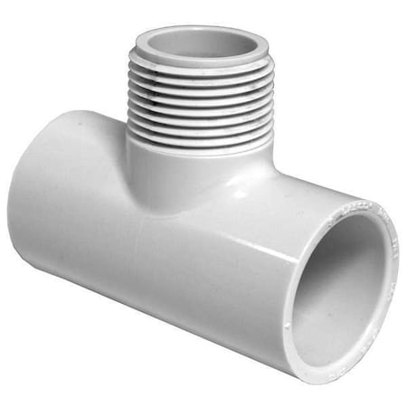 Zoro Select PVC Tee, Socket x Socket x MNPT, 1 in Pipe Size 402B010 | Zoro