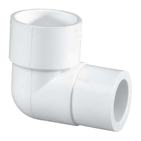 Zoro Select PVC Reducing 90 Degrees Elbow, Slip x Slip, 1 1/4 in x 1 in ...