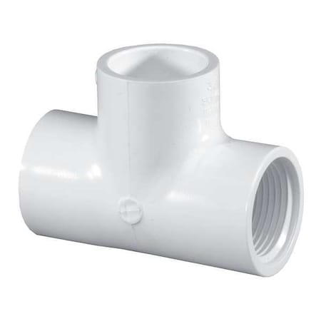 Zoro Select PVC Tee, Socket x FNPT x Socket, 3/4 in Pipe Size 403007 | Zoro