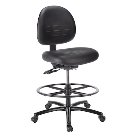 Cramer Polyurethane Task Chair, 21-1/2" to 29", No Arms, Black TPMM4 ...