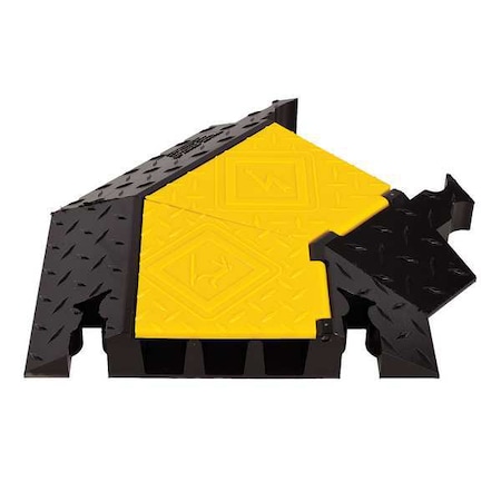 Yellow Jacket Cable Protector 45 Deg Right Turn, 2-7/8 in H, 23-1/2 in ...