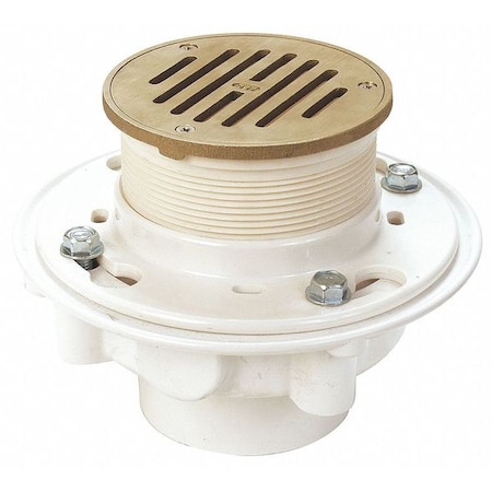 Zurn 2 " Dia., Pvc Body , Abs Head And Nickel Frame And Grate, Mill ...