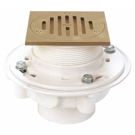 Zurn 2 " Dia., Pvc Body , Abs Head And Nickel Frame And Grate, Mill ...