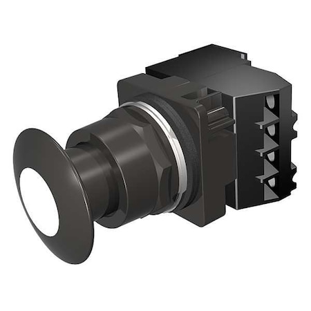 Siemens Mushroom Head Push Button, 30 mm, 1NO/1NC, White 52BP2EBA | Zoro