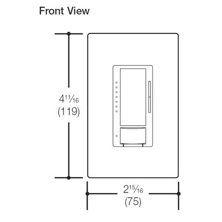 Lutron Vacancy Sensor, PIR, 900 sq ft, White MSCL-VP153M-WH | Zoro