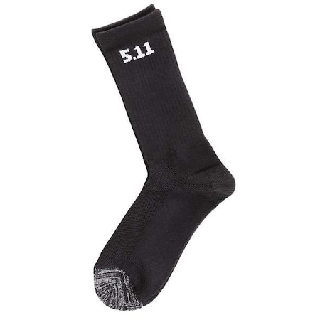 5.11 Boot Socks, 6 In, Black, Universal, PK3 50078 | Zoro