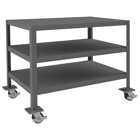 Durham Mfg Mbl Mach Table, 24x36x30,2000 lb, 3 Shlf MTM243630-2K395 | Zoro