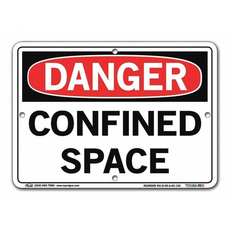 Vestil Sign, Danger, 10.5x7.5", Alum Comp, .130, SI-D-59-A-AC-130 SI-D ...