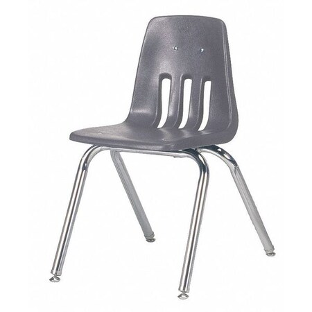 Virco Stack Chair Classic Series, Plastic Gray, Grade 3 to 4 ...