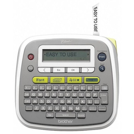 Brother Label Printer Kit, White/Gray, Plastic PT D200 | Zoro