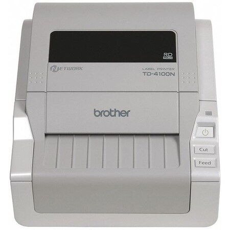 Brother Label Printer, Thermal, Tape Width 4" TD4100N | Zoro