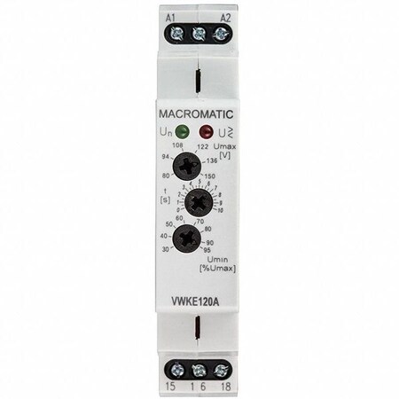 Macromatic Voltage Monitor Relay, SPDT, 240VAC VWKE240A | Zoro