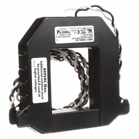 Veris Split Core Current Transformer, 0 to 800A, 0 to 5A, 2 ft 16 AWG ...