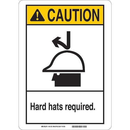 Brady Caution Sign, 10X7", Fiberglass 44989 | Zoro