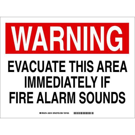 Brady Safety Sign, 10" Height, 14" Width, Plastic, Rectangle, English ...