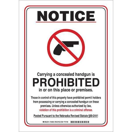 Brady Safety Sign, 14 in Height, 10 in Width, Plastic, Rectangle ...