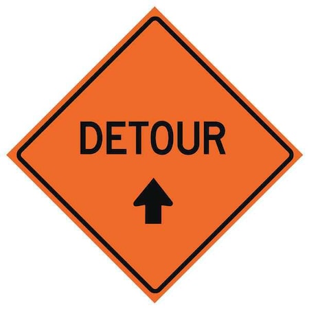 Eastern Metal Signs And Safety Detour Traffic Sign, 48 in H, 48 in W ...